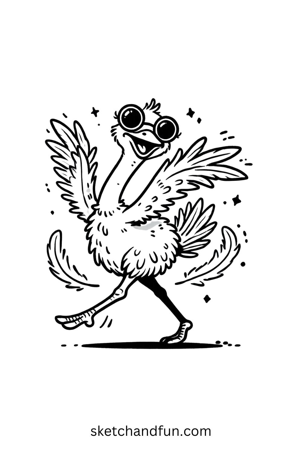 42+ Easy Cool Ostrich Drawing Ideas - Sketch and Fun
