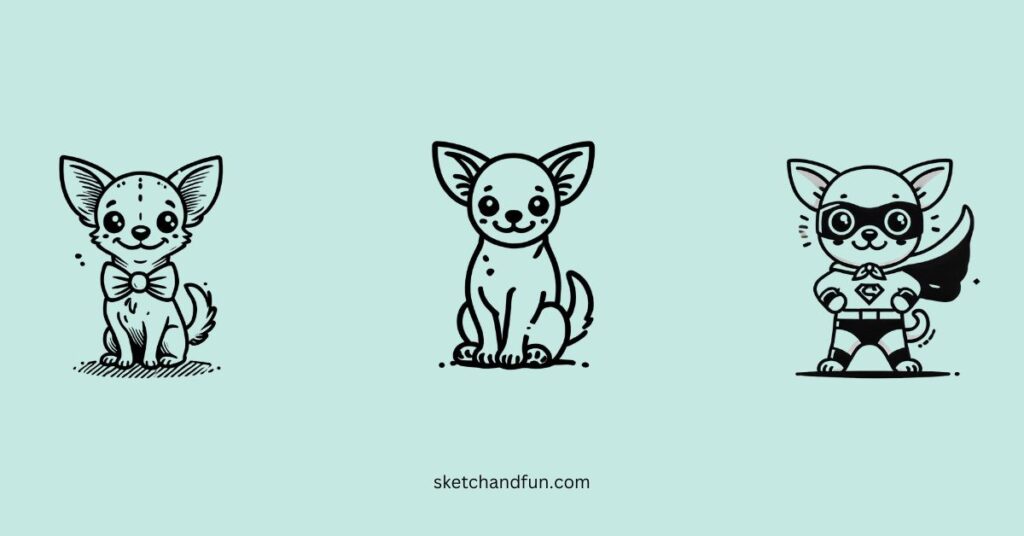 39+ Easy Cute Chihuahua Drawing Ideas - Sketch and Fun