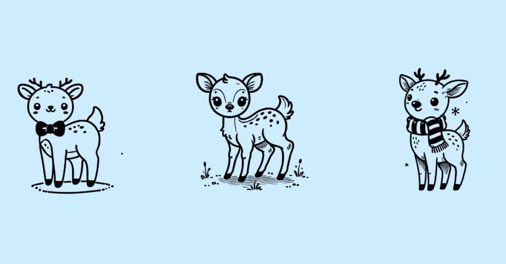 39+ Easy Cute Deer Drawing Ideas - Sketch and Fun
