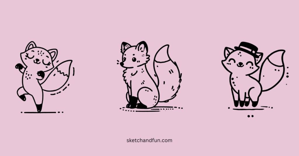 39+ Easy Cute Fox Drawing Ideas - Sketch and Fun