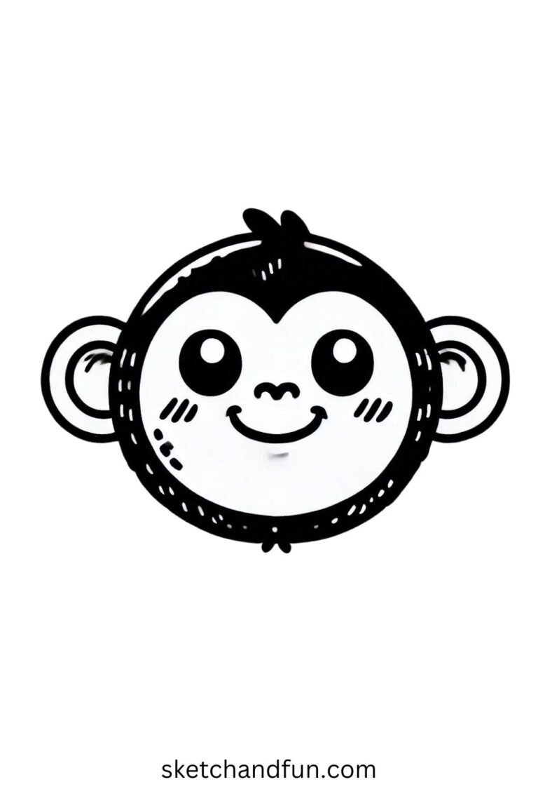 39+ Easy Cute Monkey Drawing Ideas - Sketch and Fun