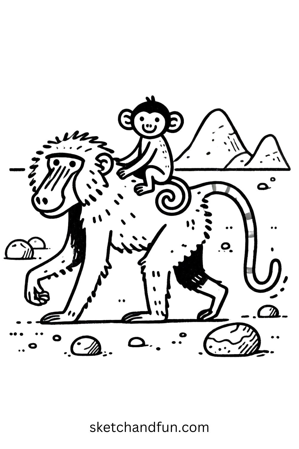 39+ Easy Cute Baboon Drawing Ideas - Sketch and Fun