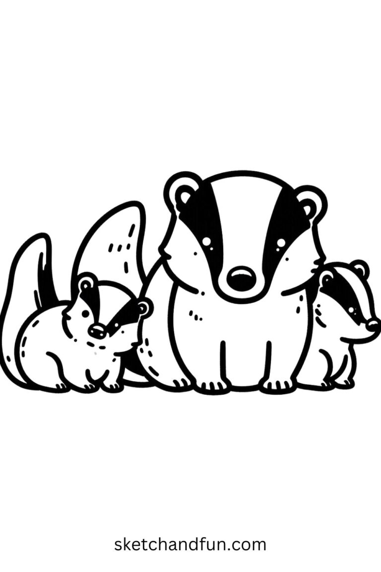 36+ Easy Cute Badger Drawing Ideas - Sketch and Fun