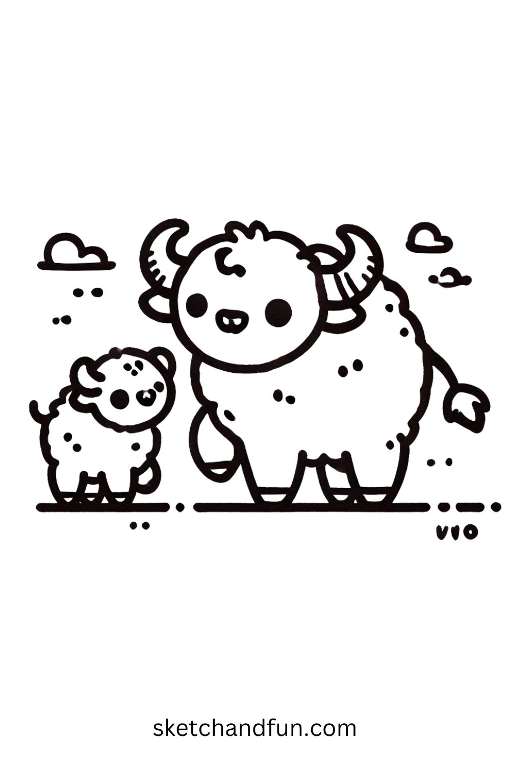 42+ Easy Cute Buffalo Drawing Ideas - Sketch and Fun
