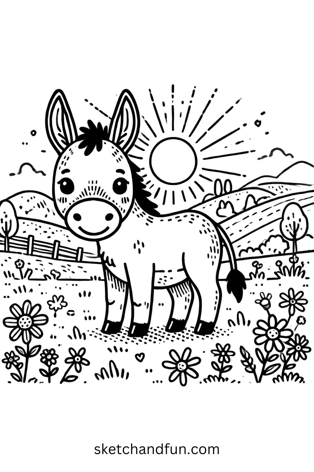 49+ Easy Cute Donkey Drawing Ideas - Sketch and Fun