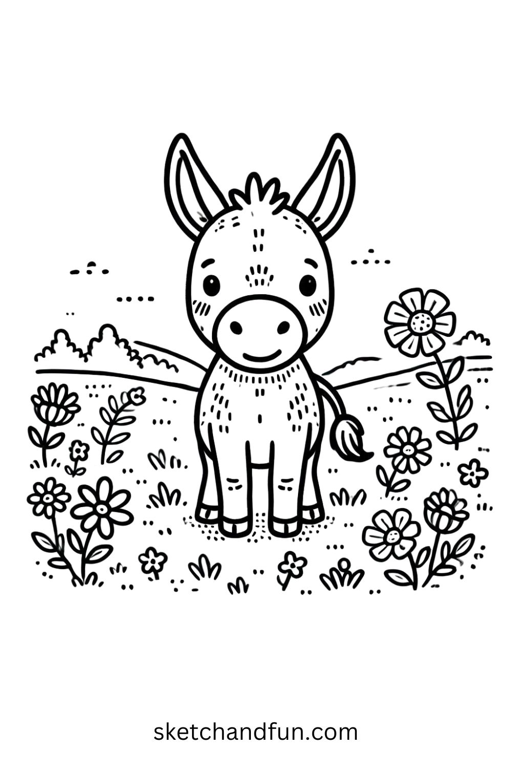 49+ Easy Cute Donkey Drawing Ideas - Sketch and Fun