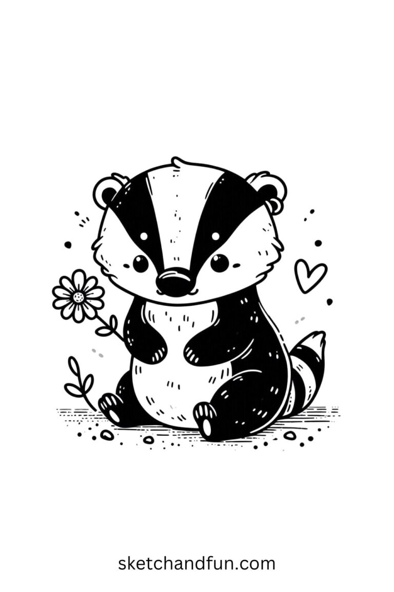 36+ Easy Cute Badger Drawing Ideas - Sketch and Fun