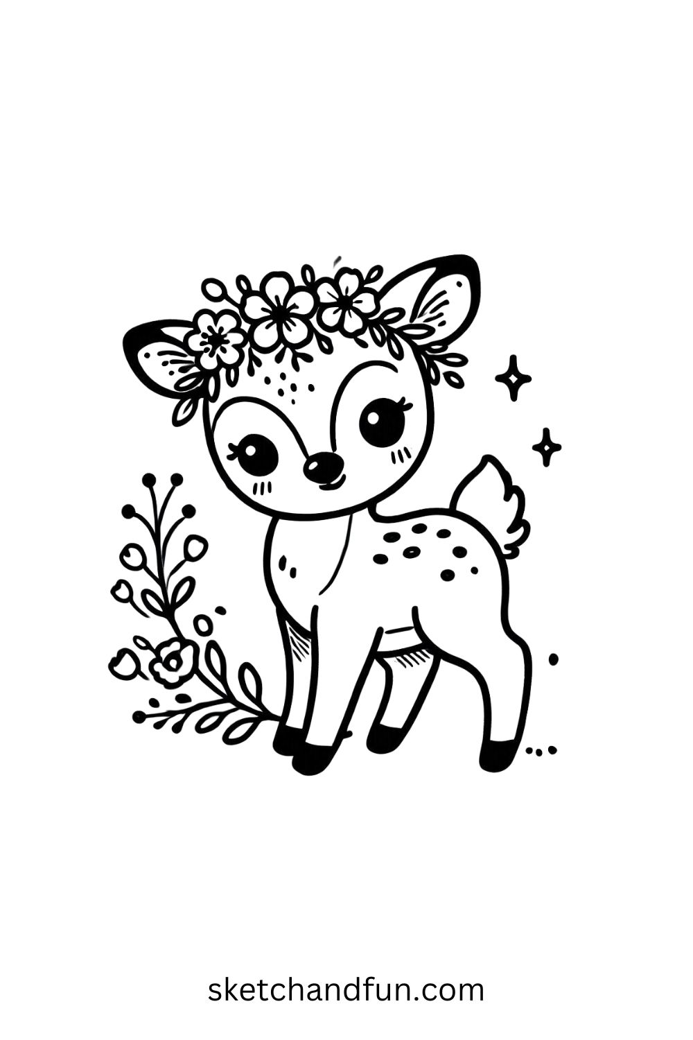 39+ Easy Cute Deer Drawing Ideas - Sketch and Fun