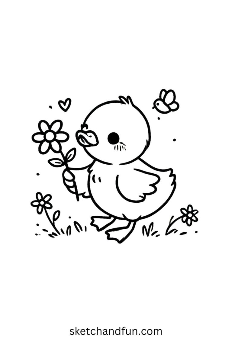 40+ Easy Cute Duck Drawing Ideas - Sketch and Fun
