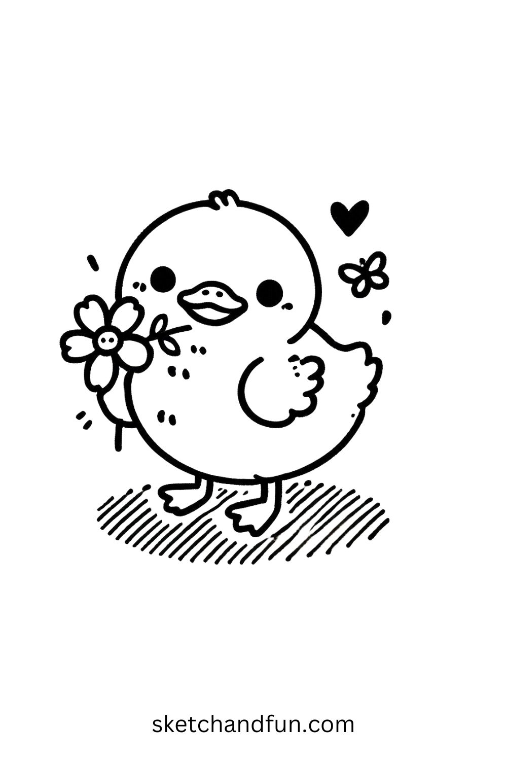 40+ Easy Cute Duck Drawing Ideas - Sketch and Fun