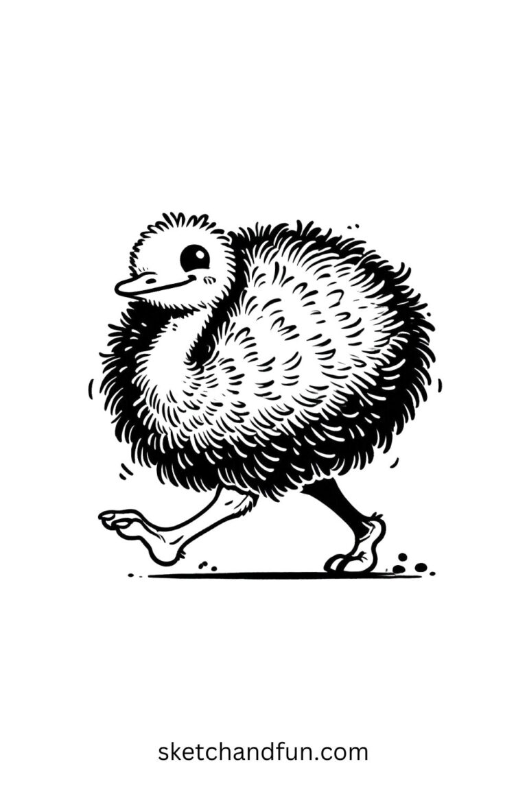 42+ Easy Cool Ostrich Drawing Ideas - Sketch and Fun