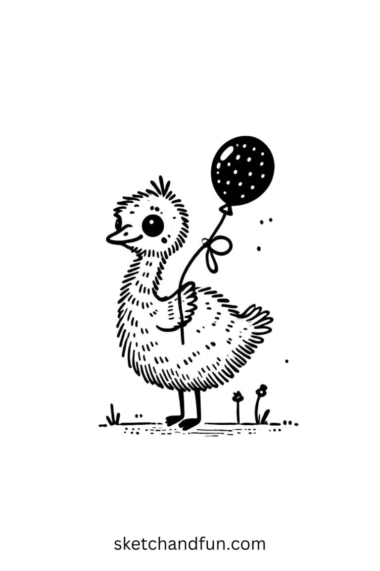 40+ Easy Cute Emu Drawing Ideas - Sketch and Fun