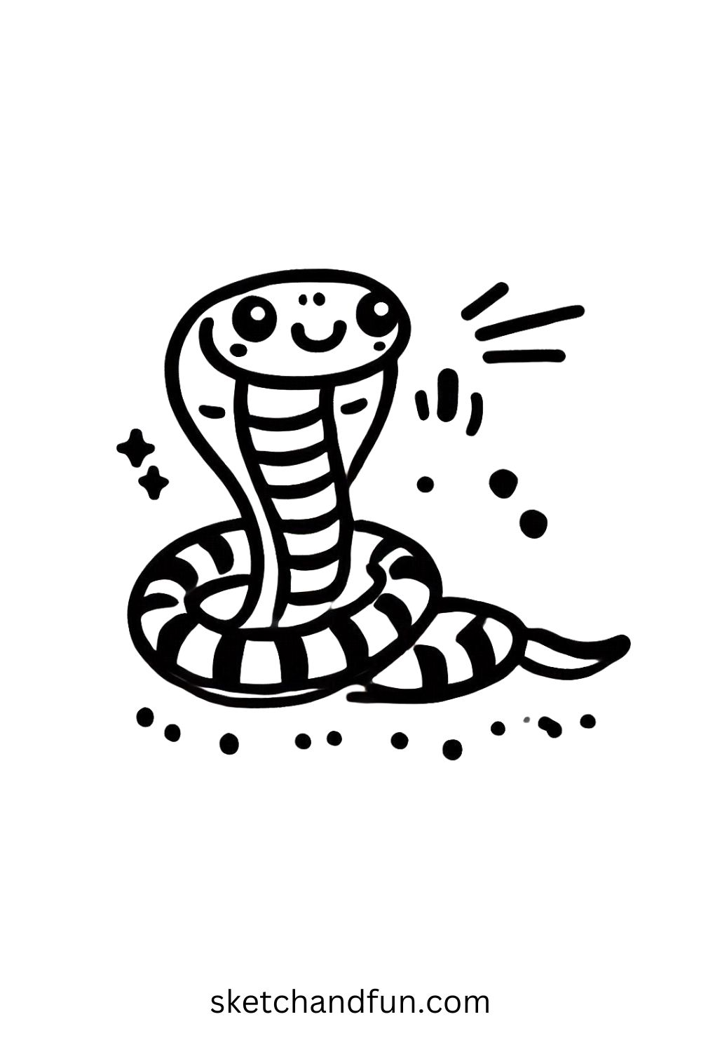 39+ Easy Cute Cobra Drawing Ideas - Sketch and Fun