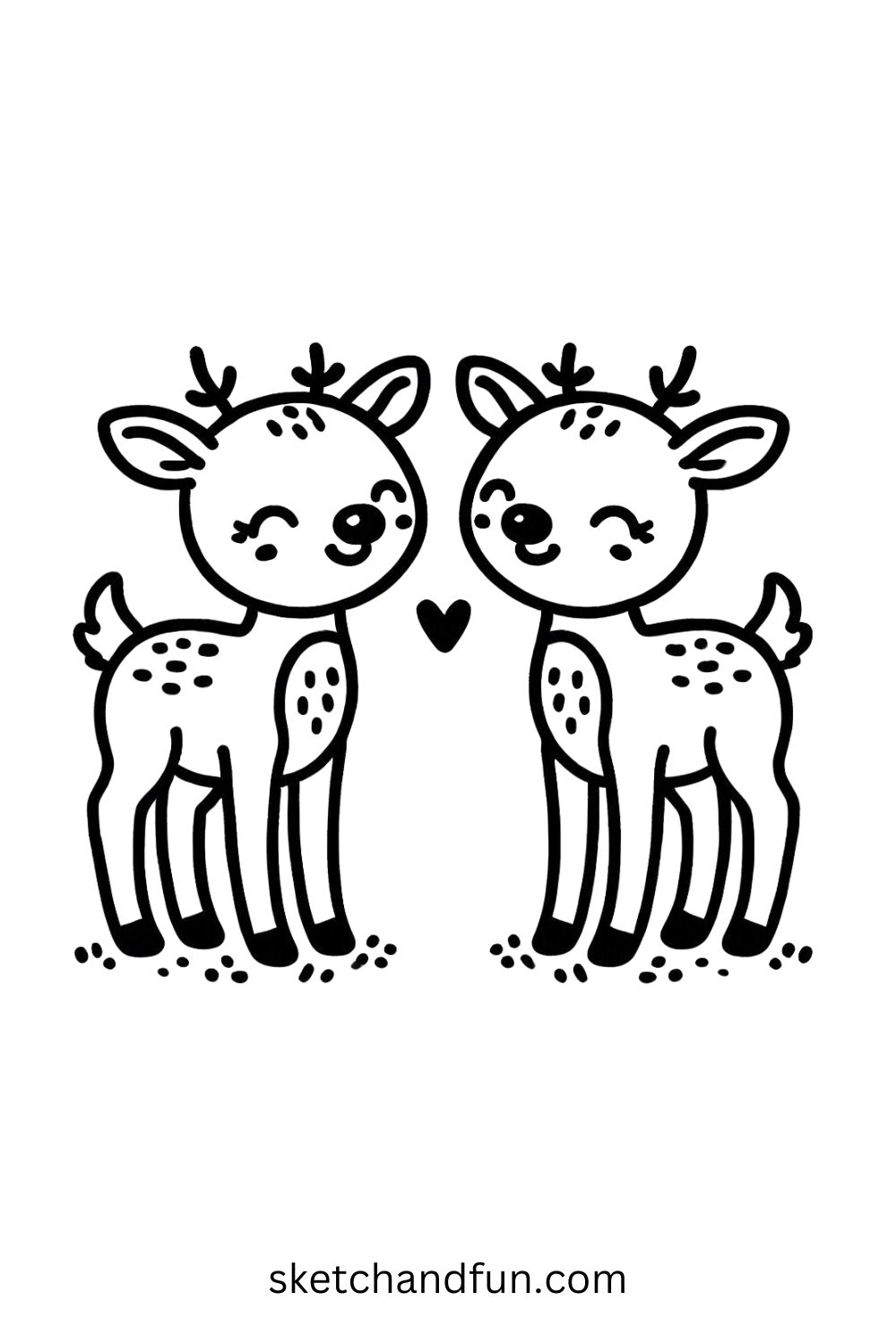 39+ Easy Cute Deer Drawing Ideas - Sketch and Fun