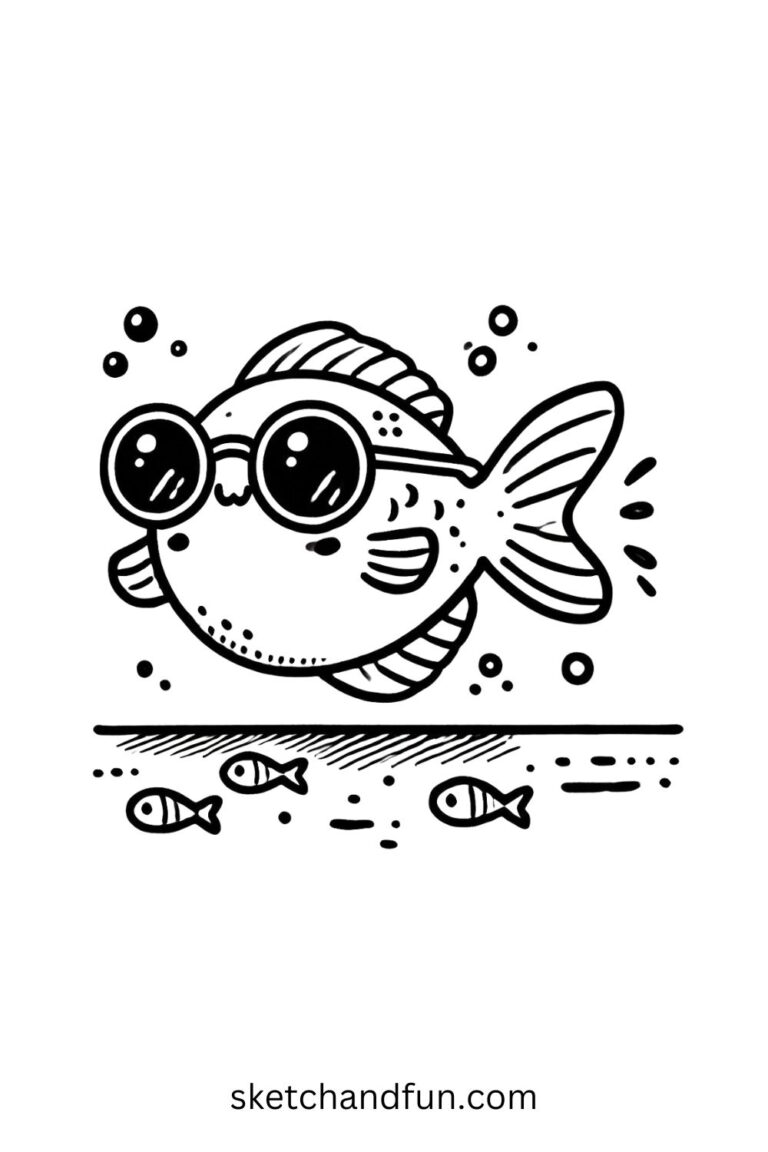 40+ Easy Cute Fish Drawing Ideas - Sketch and Fun