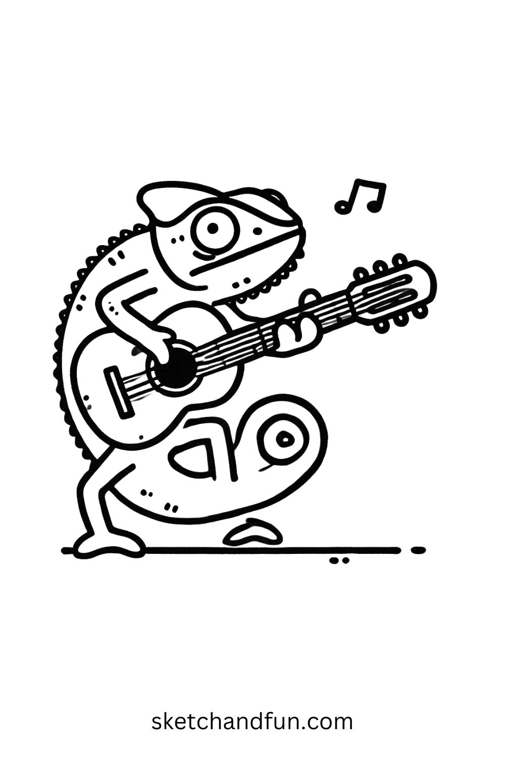 40+ Easy Cute Chameleon Drawing Ideas - Sketch and Fun
