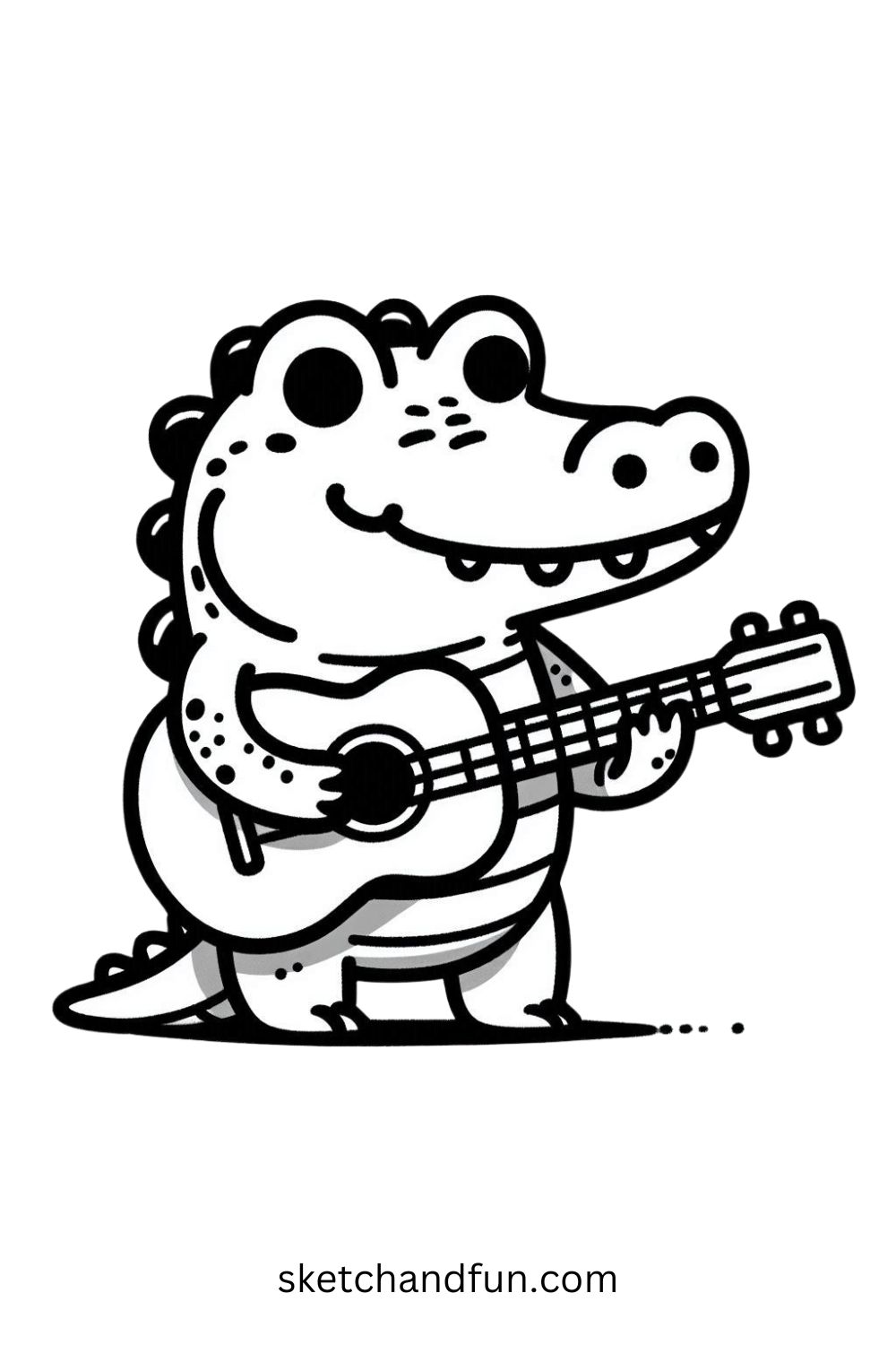 41+ Easy Cute Crocodile Drawing Ideas - Sketch and Fun