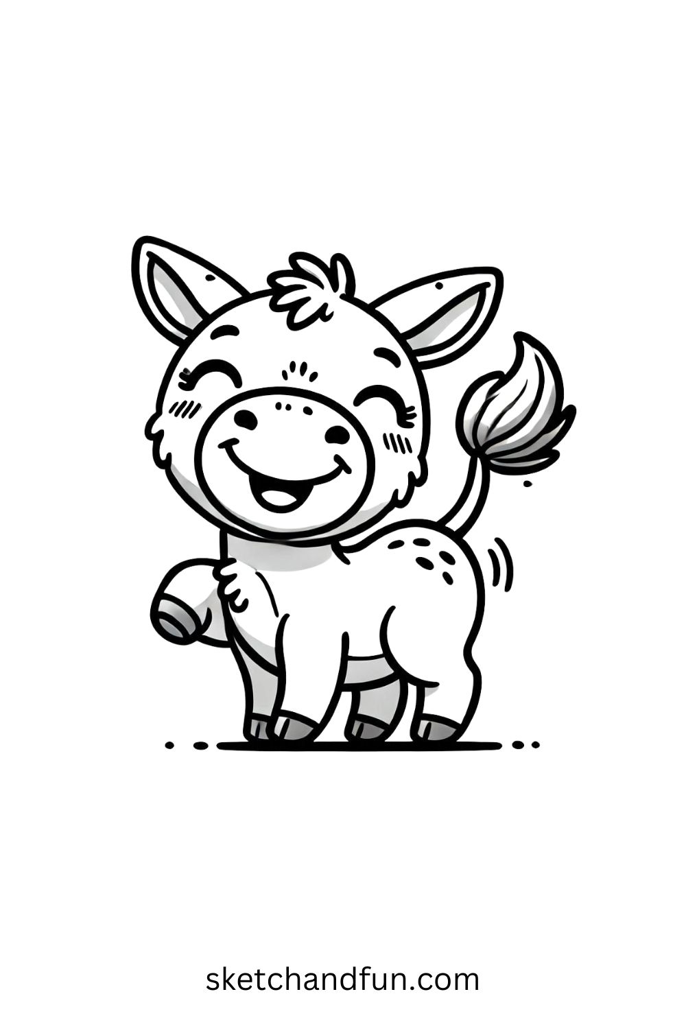 49+ Easy Cute Donkey Drawing Ideas - Sketch and Fun