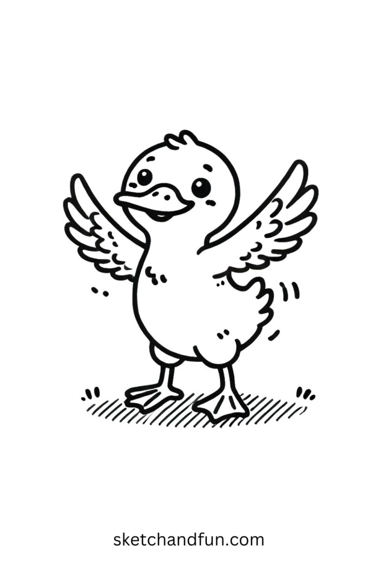 40+ Easy Cute Duck Drawing Ideas - Sketch and Fun