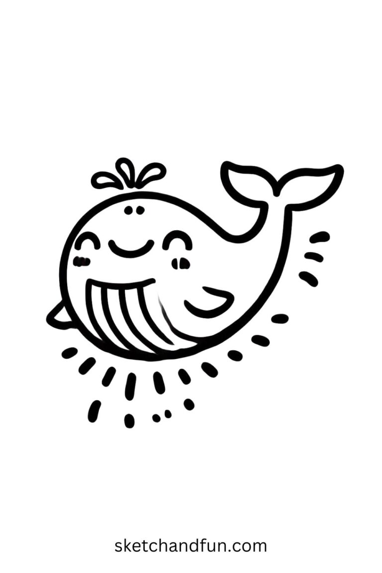 40+ Easy Cute Whale Drawing Ideas - Sketch and Fun