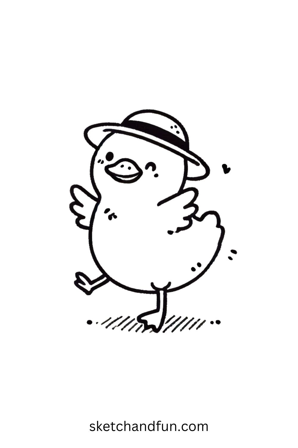 40+ Easy Cute Duck Drawing Ideas - Sketch and Fun