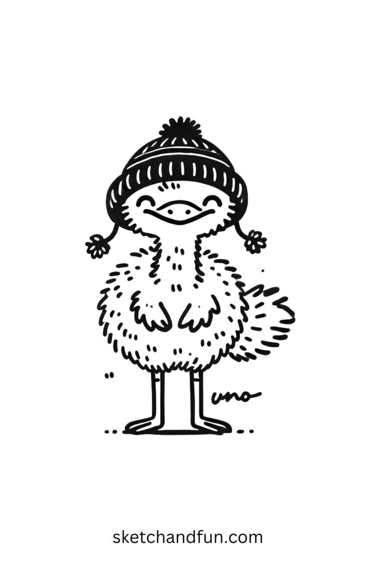 40+ Easy Cute Emu Drawing Ideas - Sketch and Fun