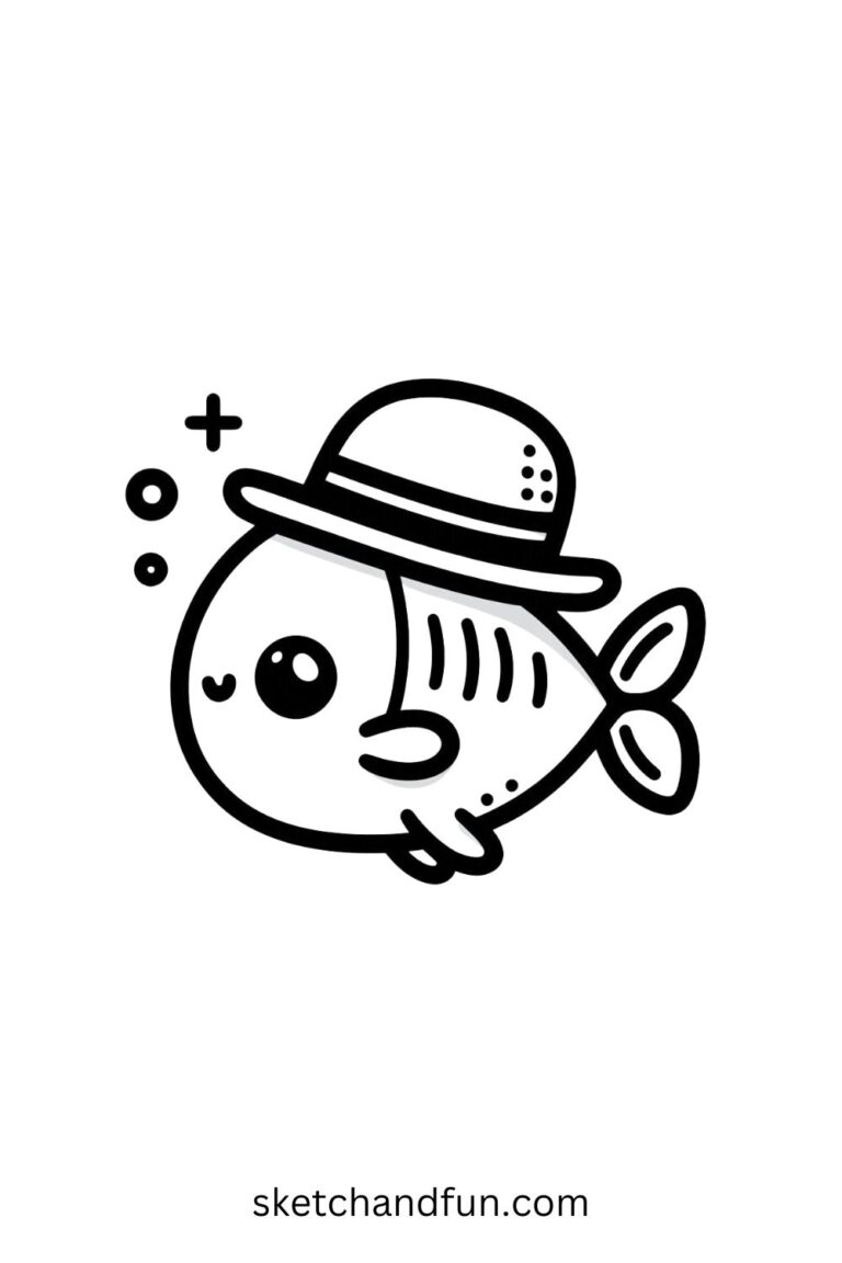 40+ Easy Cute Fish Drawing Ideas - Sketch and Fun