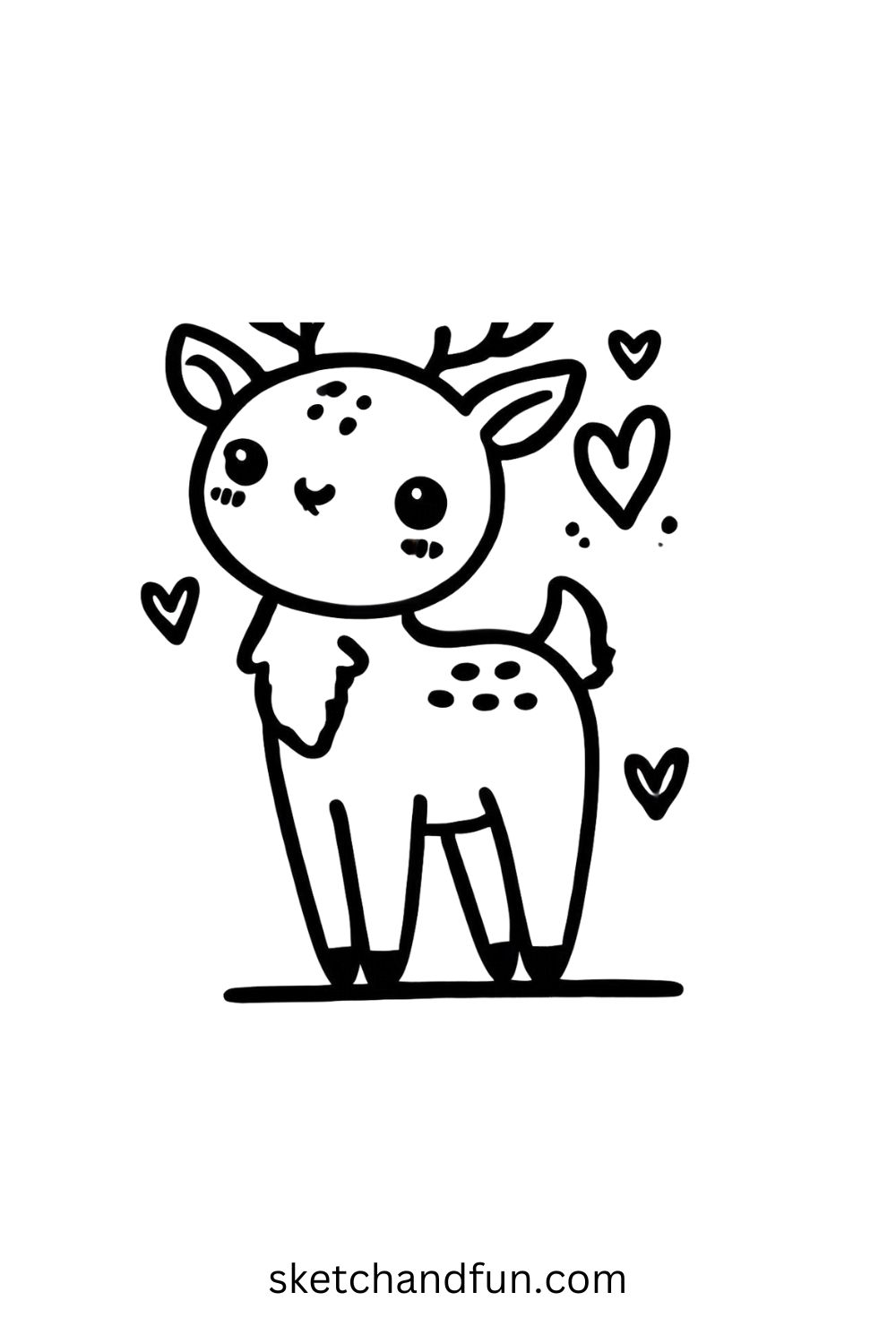 39+ Easy Cute Deer Drawing Ideas - Sketch and Fun