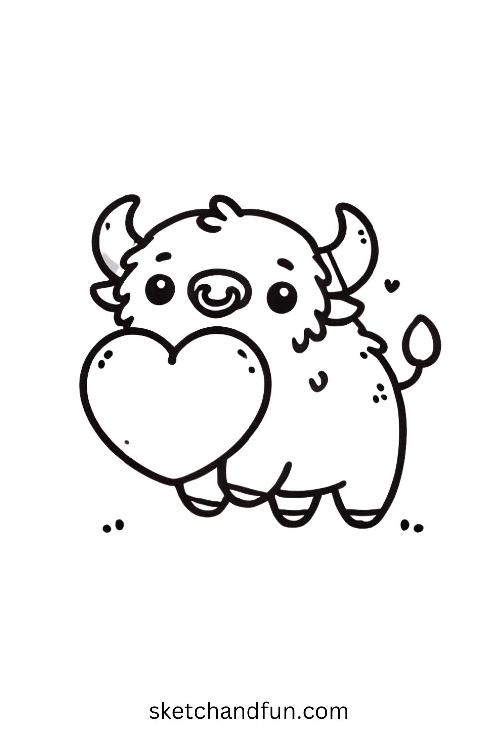 42+ Easy Cute Buffalo Drawing Ideas - Sketch and Fun