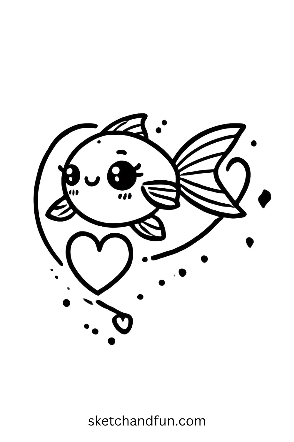 40+ Easy Cute Fish Drawing Ideas - Sketch and Fun