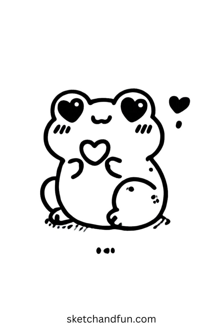 39+ Easy Cute Frog Drawing Ideas - Sketch and Fun