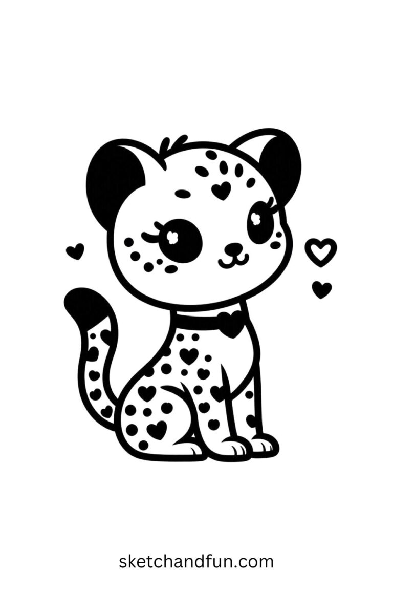 41+ Easy Cute Cheetah Drawing Ideas - Sketch and Fun