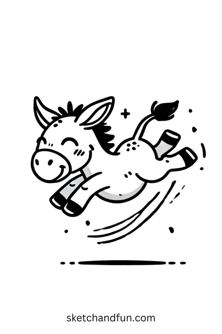 49+ Easy Cute Donkey Drawing Ideas - Sketch and Fun
