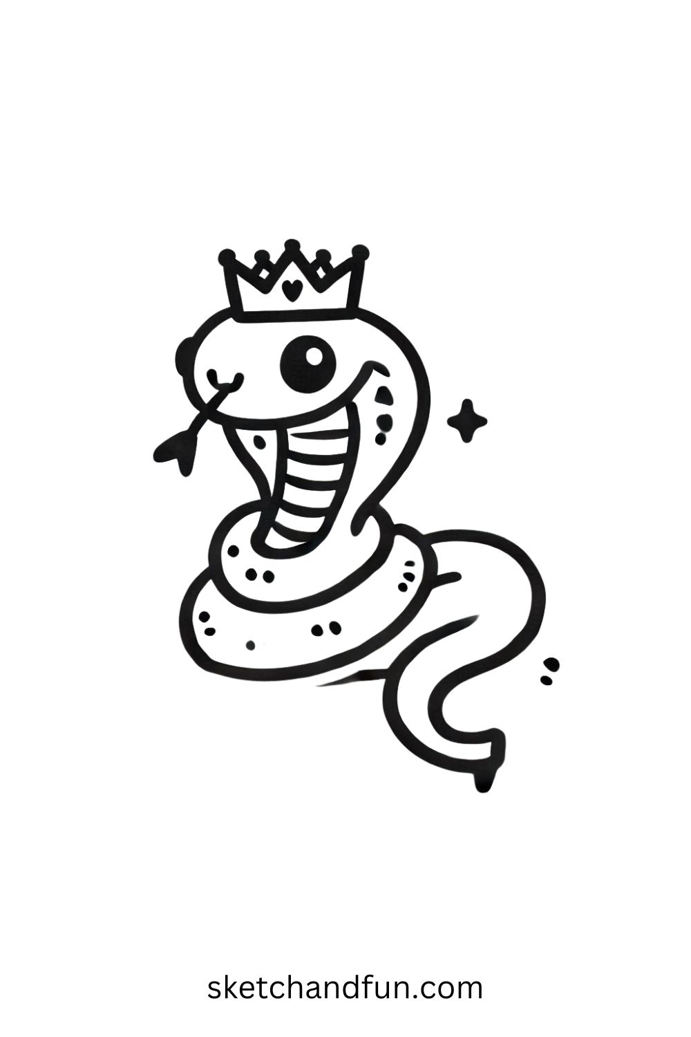 39+ Easy Cute Cobra Drawing Ideas - Sketch and Fun
