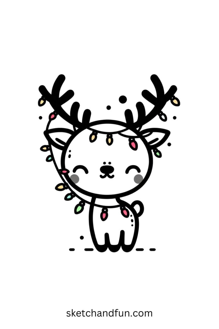 40+ Easy Cute Reindeer Drawing Ideas - Sketch and Fun