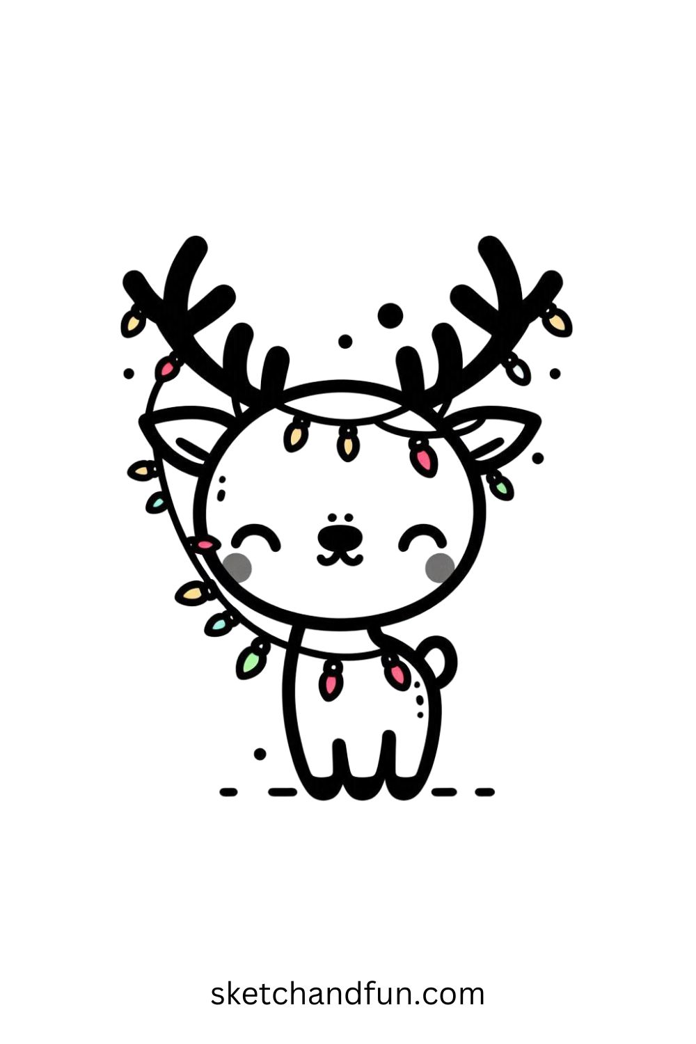 40+ Easy Cute Reindeer Drawing Ideas - Sketch and Fun