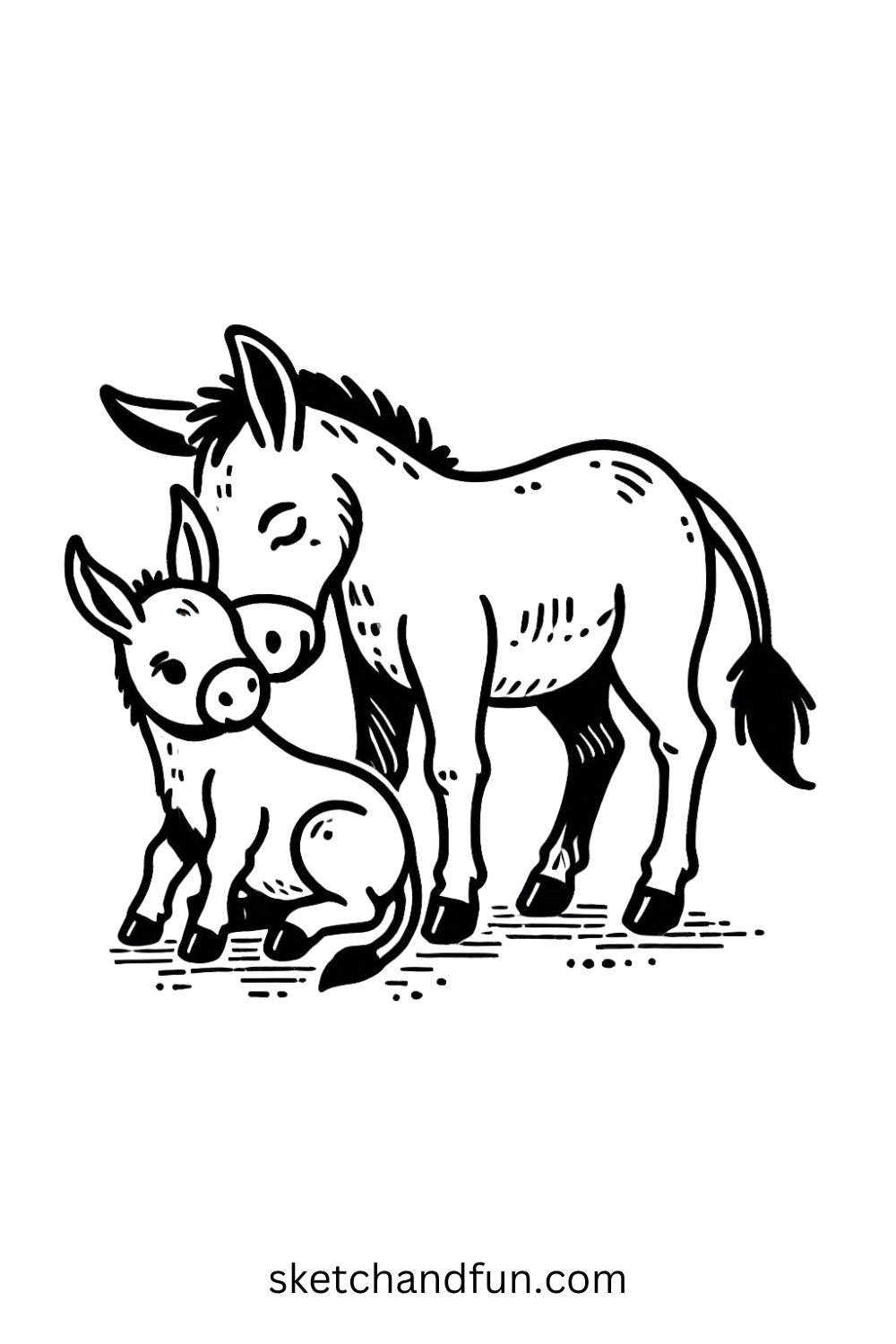 49+ Easy Cute Donkey Drawing Ideas - Sketch and Fun