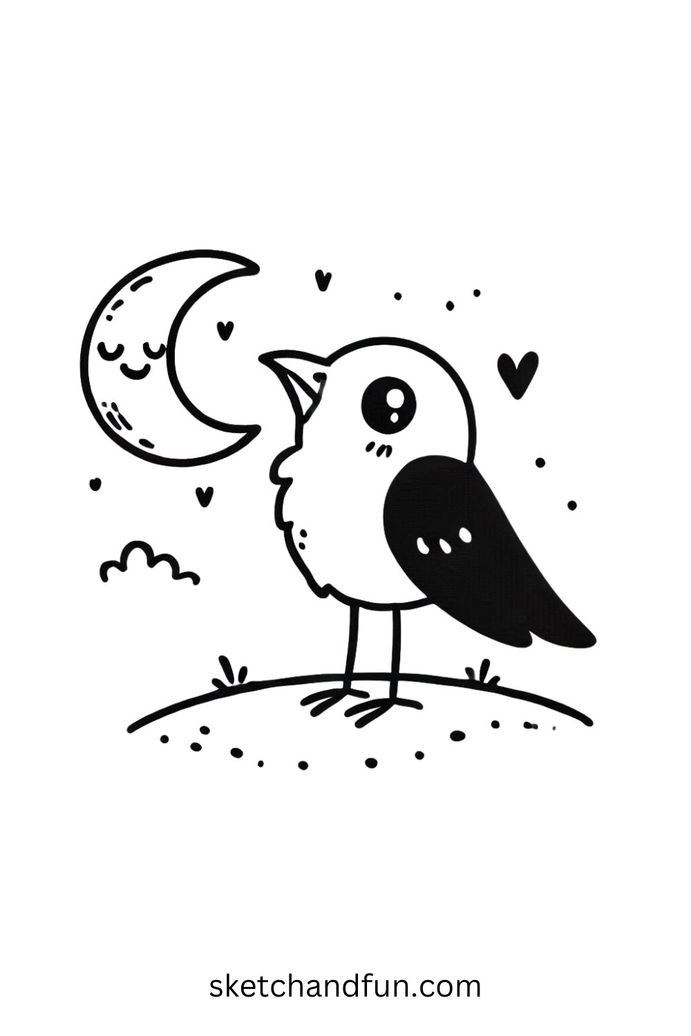 33+ Easy Cute Crow Drawing Ideas - Sketch and Fun
