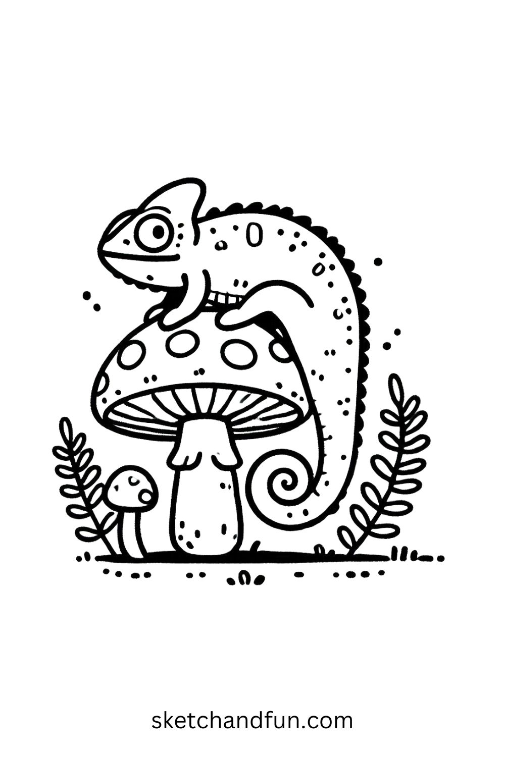 40+ Easy Cute Chameleon Drawing Ideas - Sketch and Fun