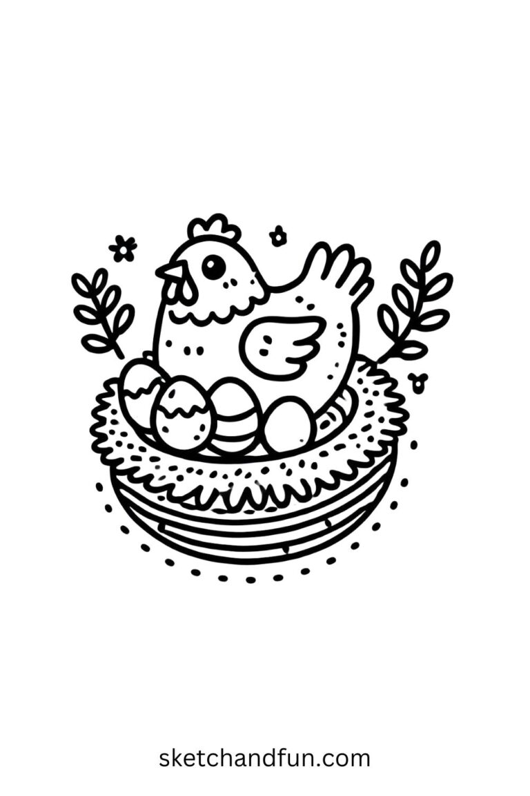 40+ Easy Cute Chicken Drawing Ideas - Sketch and Fun