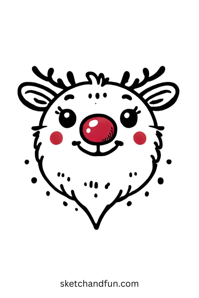 40+ Easy Cute Reindeer Drawing Ideas - Sketch and Fun