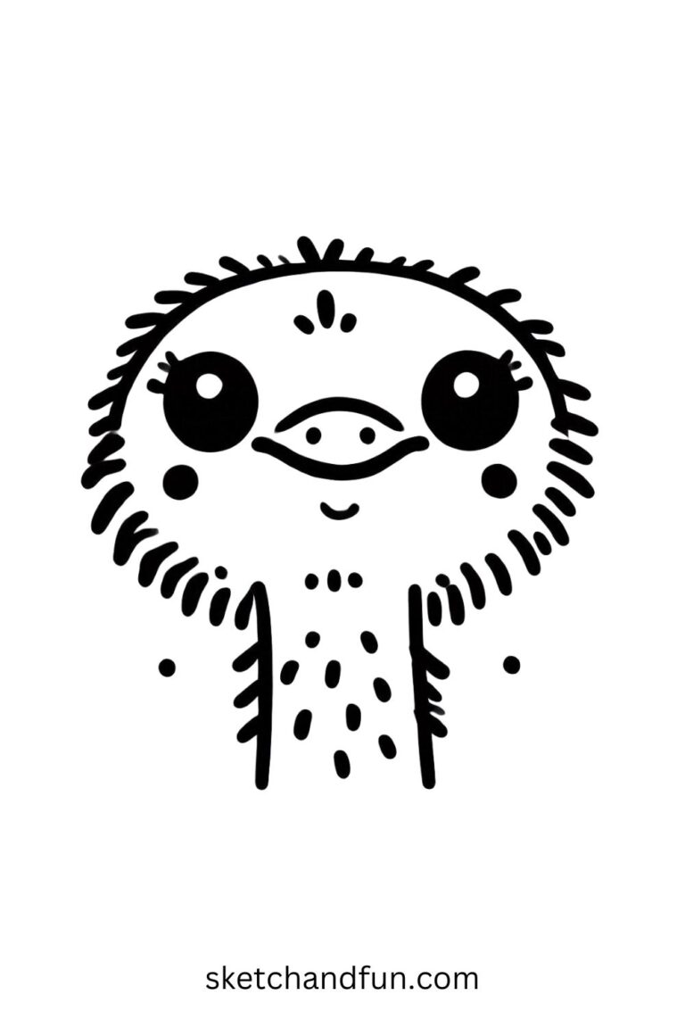 42+ Easy Cool Ostrich Drawing Ideas - Sketch and Fun