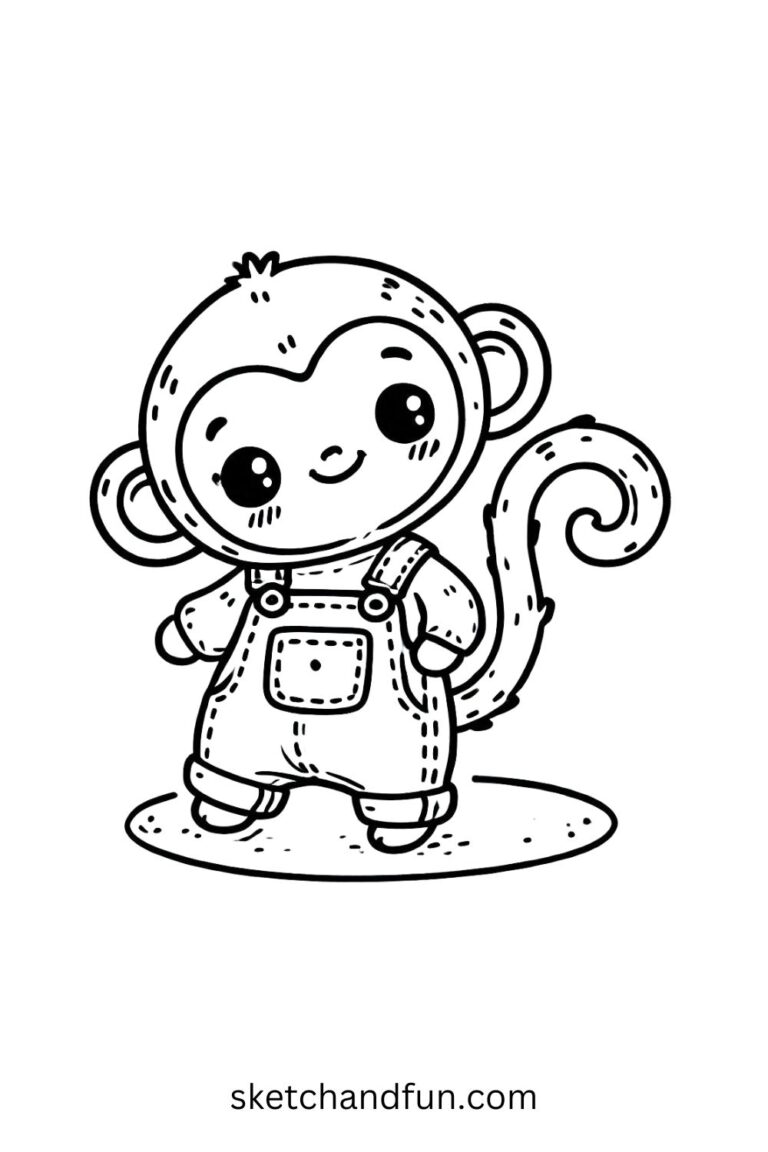 39+ Easy Cute Monkey Drawing Ideas - Sketch and Fun