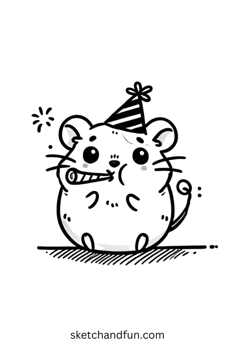 40+ Easy Cute Hamster Drawing Ideas - Sketch and Fun