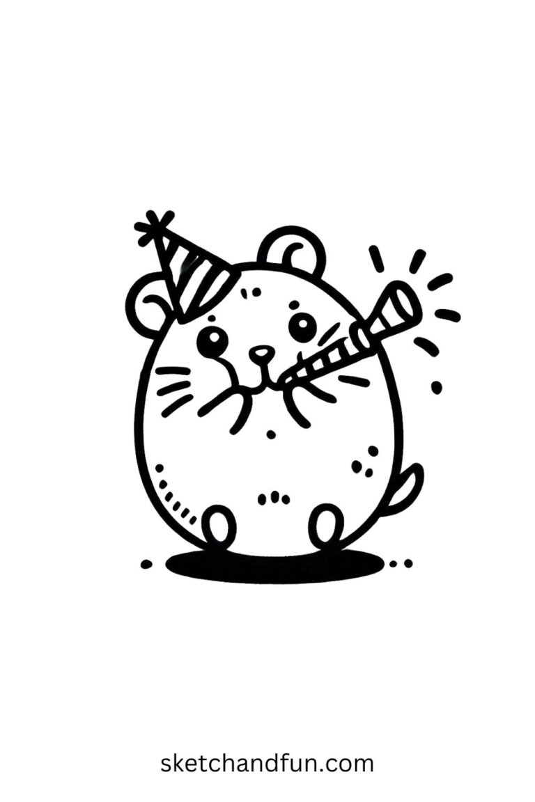 40+ Easy Cute Hamster Drawing Ideas - Sketch and Fun