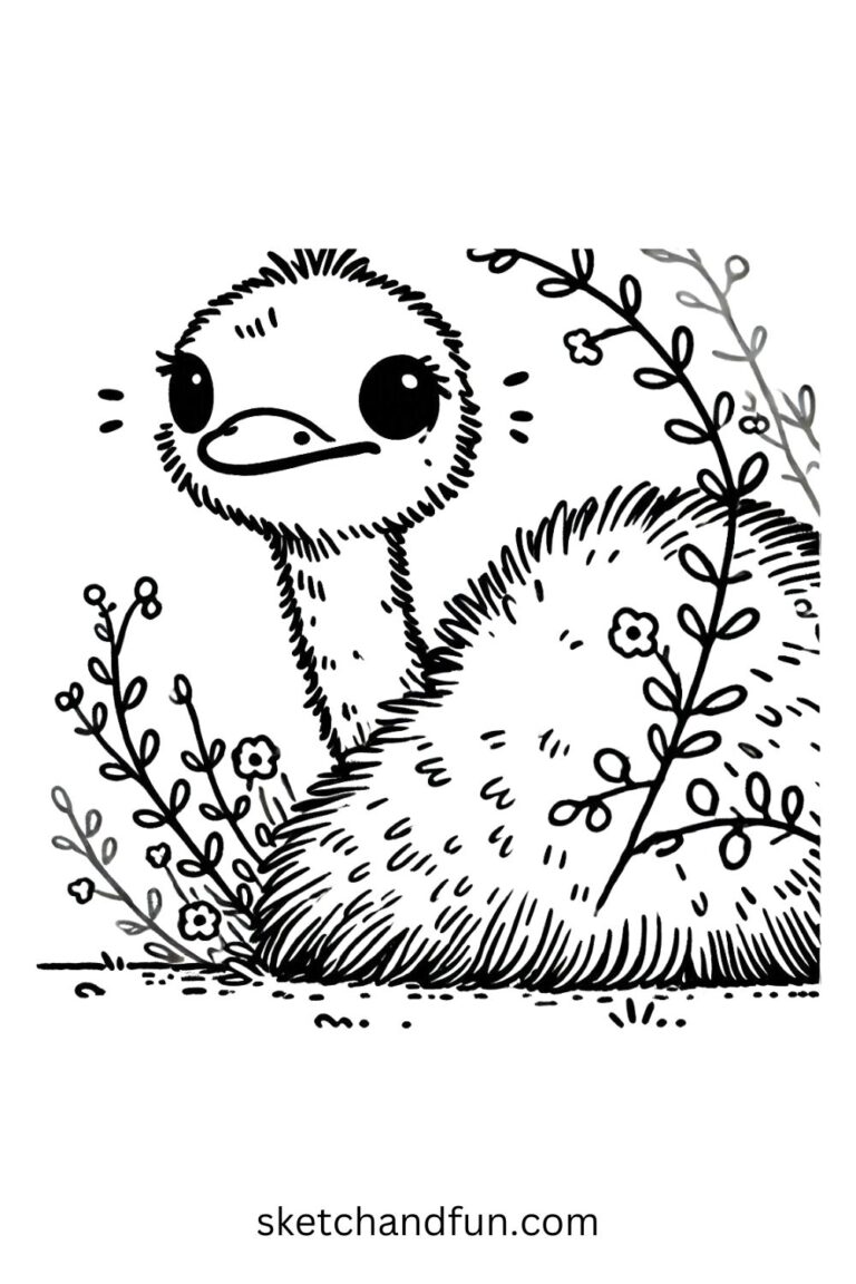 42+ Easy Cool Ostrich Drawing Ideas - Sketch and Fun