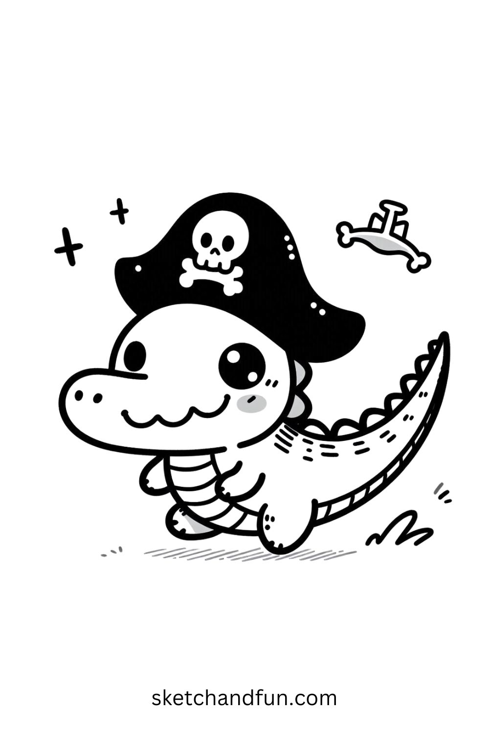 41+ Easy Cute Crocodile Drawing Ideas - Sketch and Fun