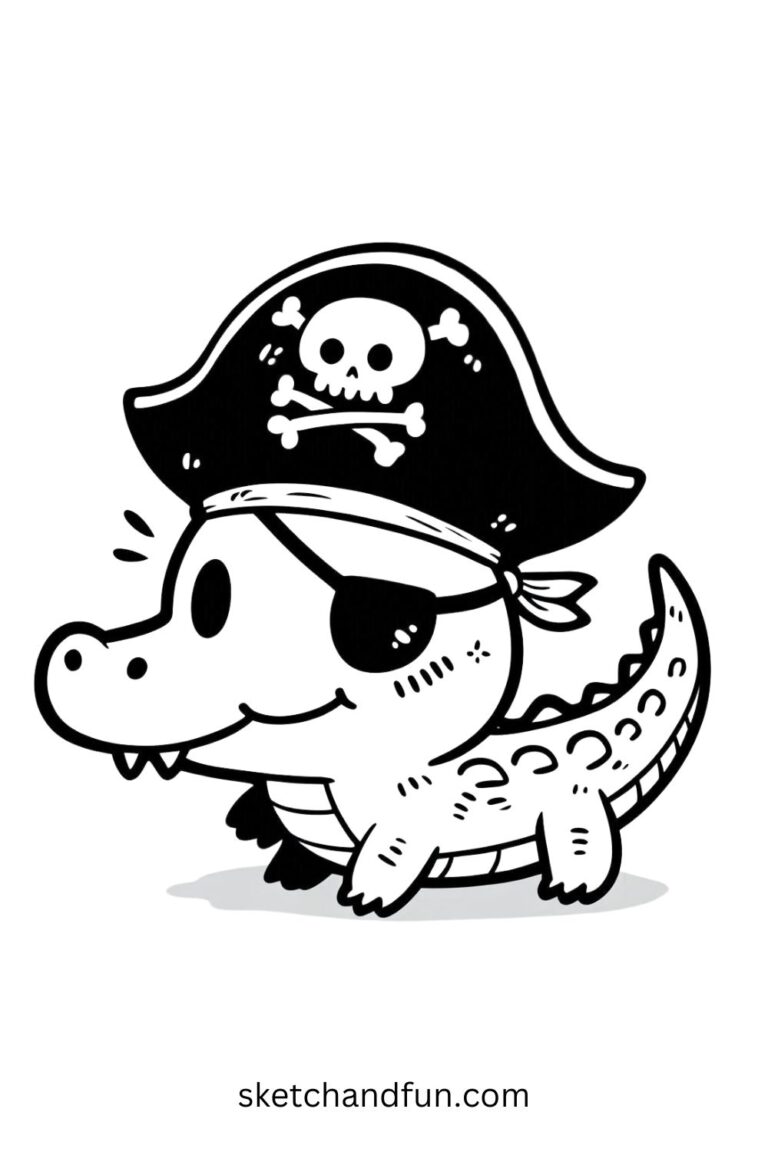 41+ Easy Cute Crocodile Drawing Ideas - Sketch and Fun