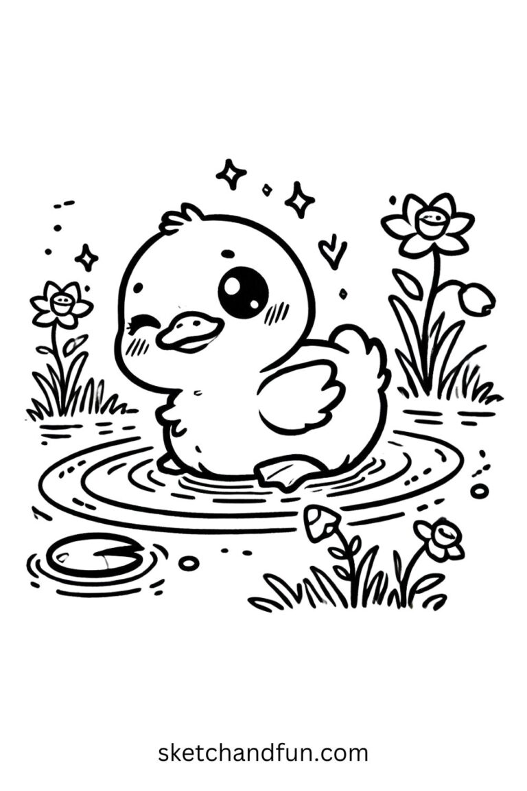 40+ Easy Cute Duck Drawing Ideas - Sketch and Fun