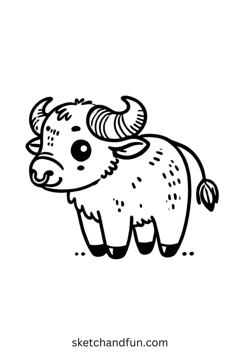 42+ Easy Cute Buffalo Drawing Ideas - Sketch and Fun